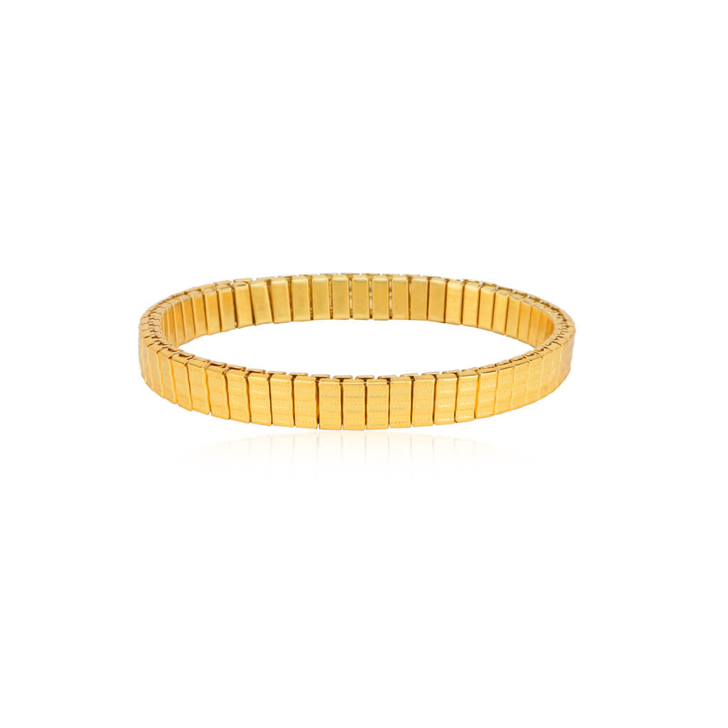 Solar Sleek Expandable 18K Gold Plated Bangle – Bigsmall.in