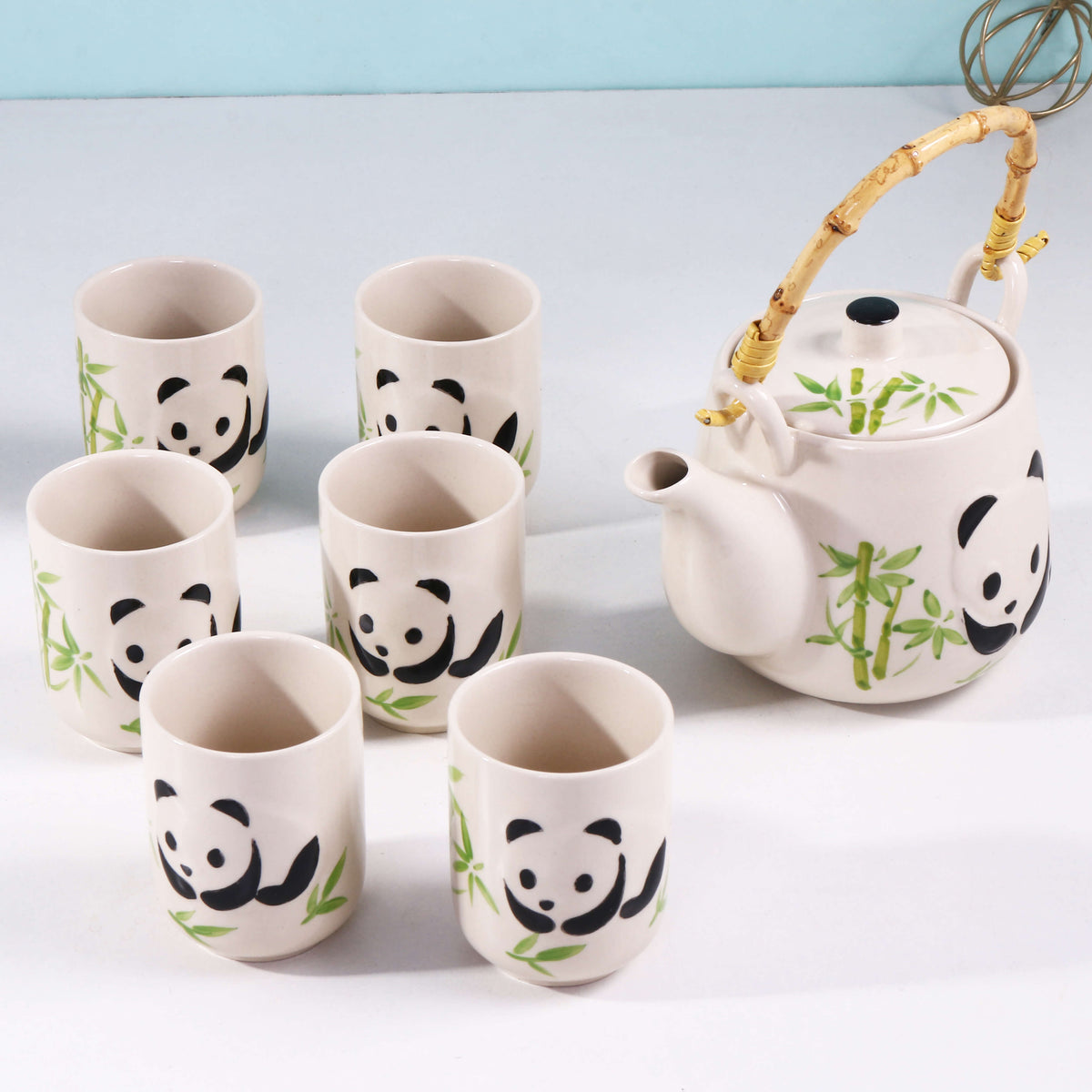 Panda Bamboo Ceramic Teapot Set – Bigsmall.in