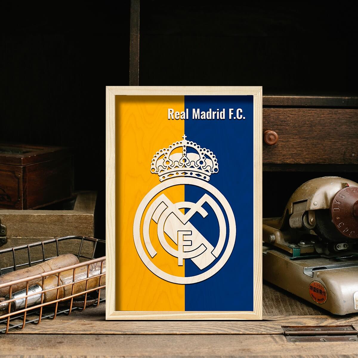 Buy Real Madrid F C Wooden Wall Art Online at Best Price – Bigsmall.in