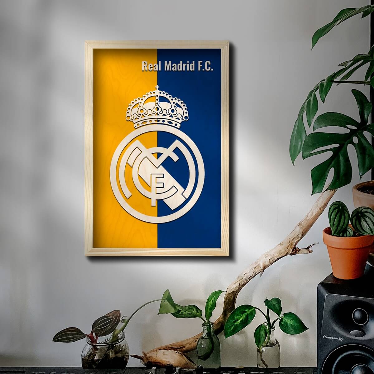 Buy Real Madrid F C Wooden Wall Art Online at Best Price – Bigsmall.in
