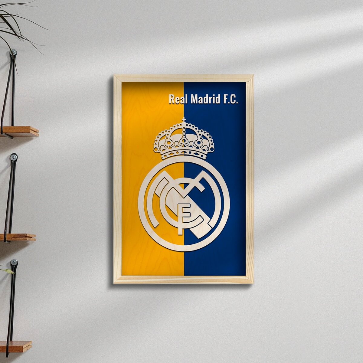 Buy Real Madrid F C Wooden Wall Art Online at Best Price – Bigsmall.in