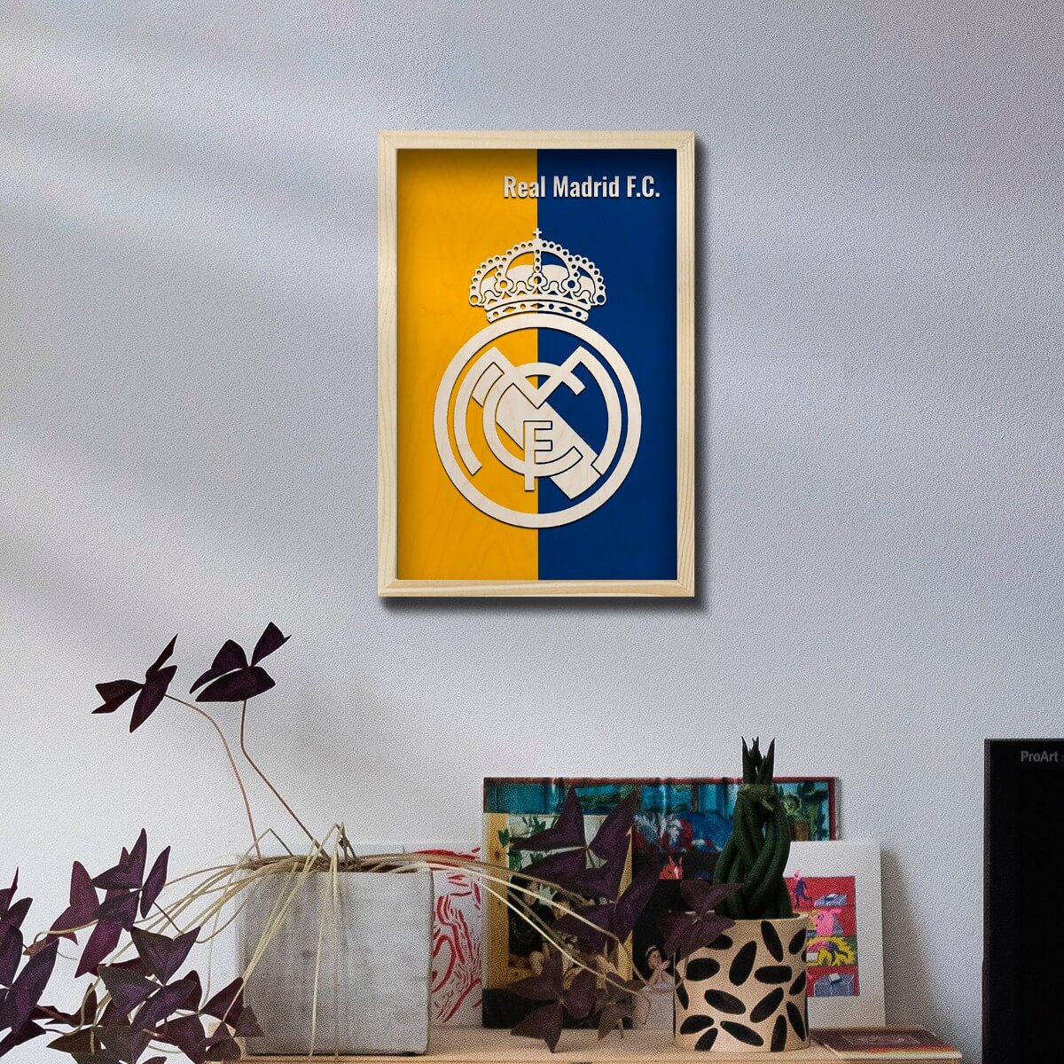 Buy Real Madrid F C Wooden Wall Art Online at Best Price – Bigsmall.in