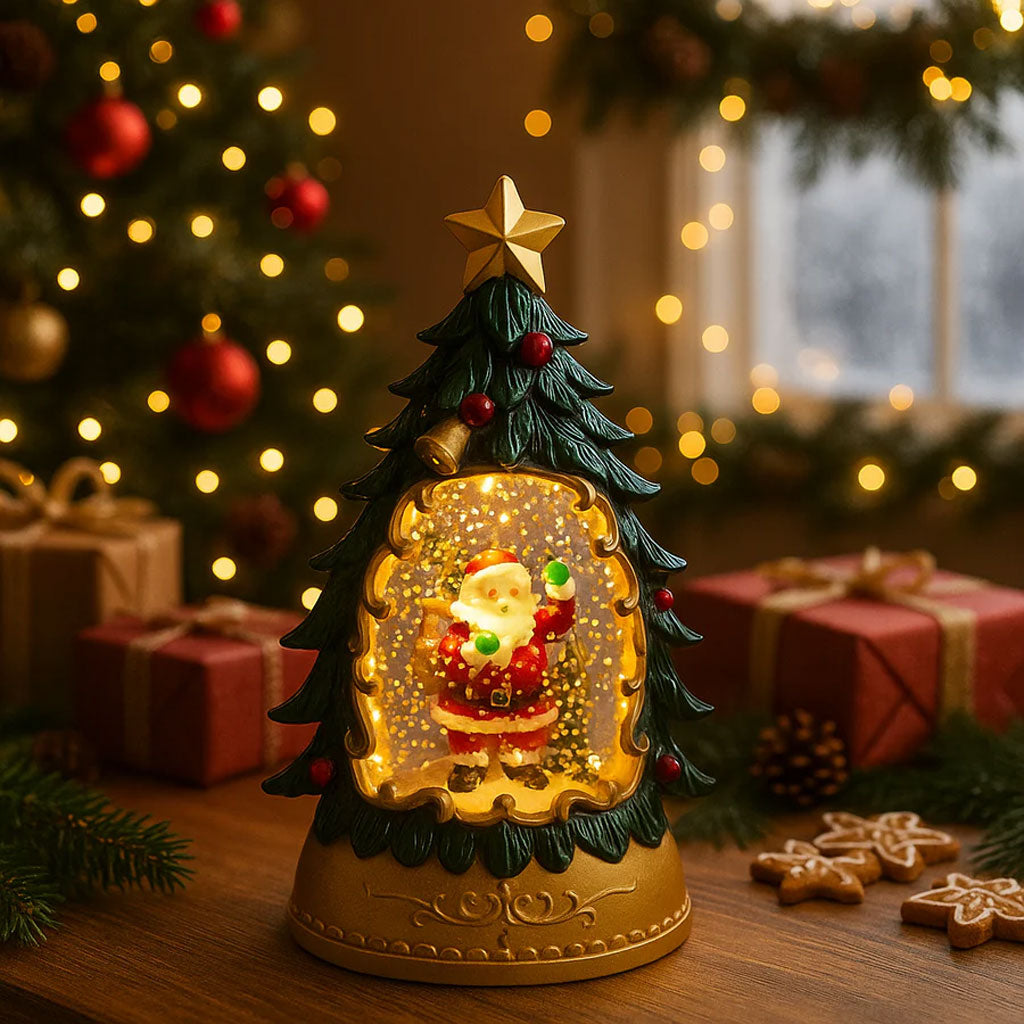 LED Christmas Snow Tree Light with Glitter Effect – Bigsmall.in