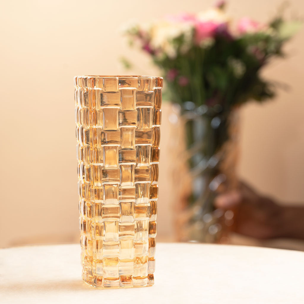 Cube Style Glass Vase – Bigsmall.in