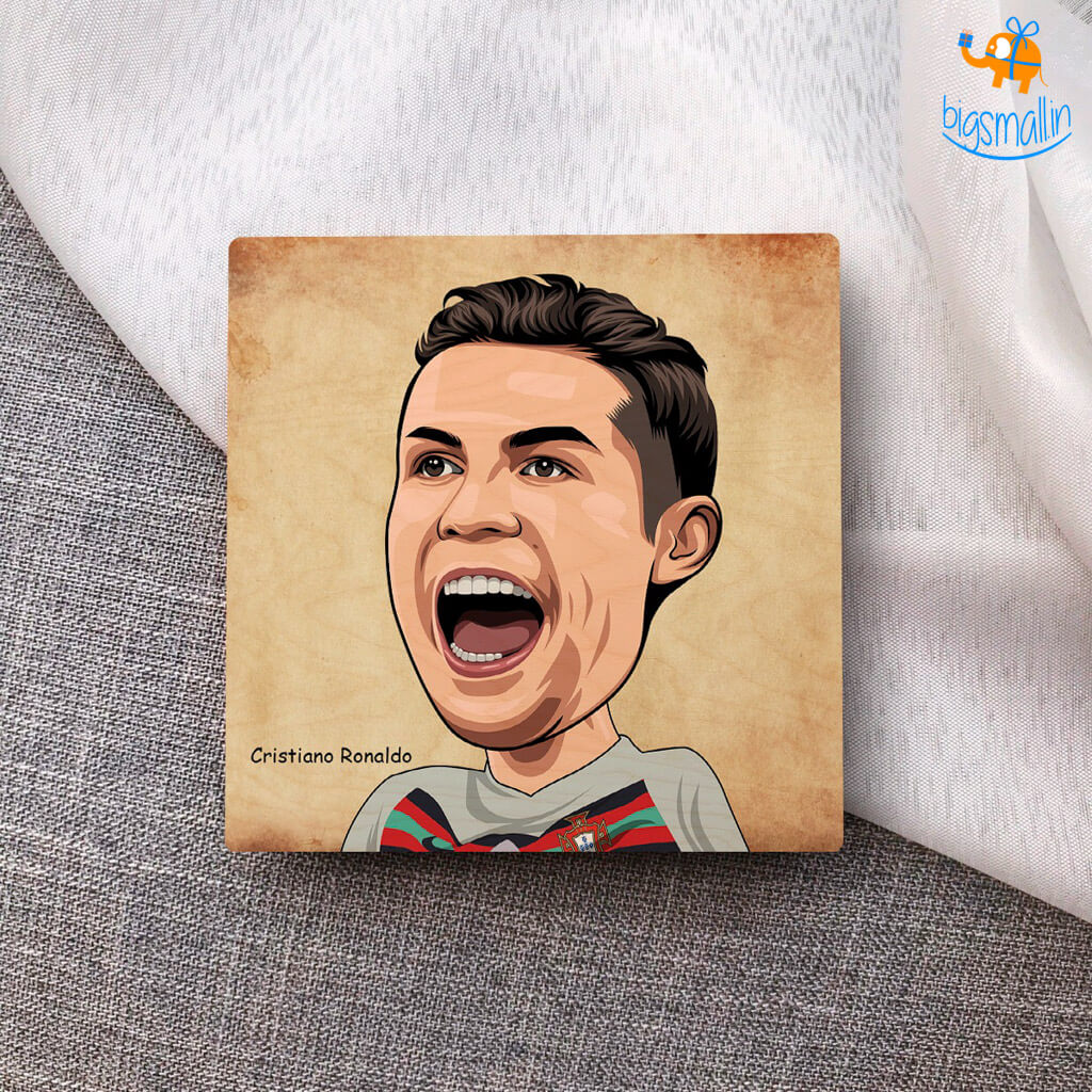 Buy Cristiano Ronaldo Wooden Coasters Online at Best Price – Bigsmall.in