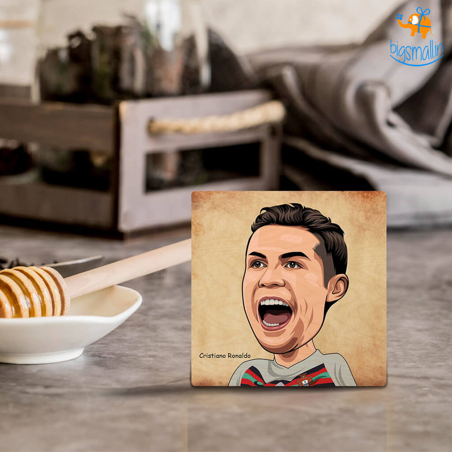 Buy Cristiano Ronaldo Wooden Coasters Online at Best Price – Bigsmall.in