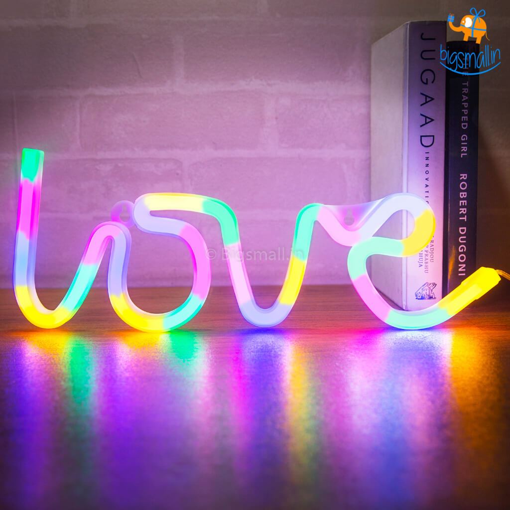 Multi-Colored Love LED Neon Lamp – Bigsmall.in