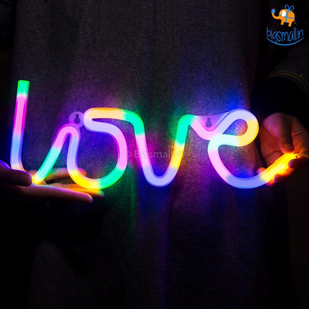 Multi-Colored Love LED Neon Lamp – Bigsmall.in