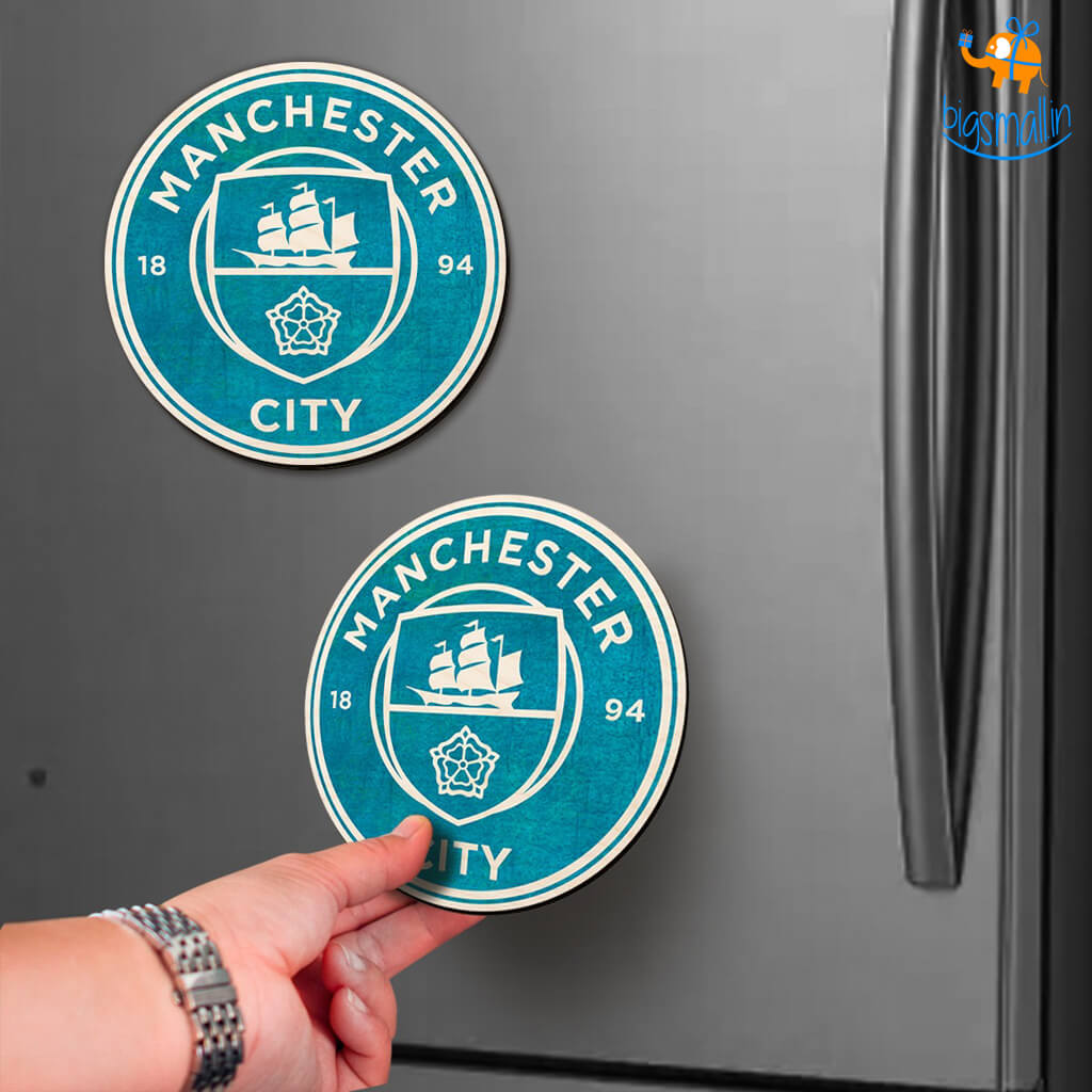 Manchester City Wooden Fridge Magnet – Bigsmall.in