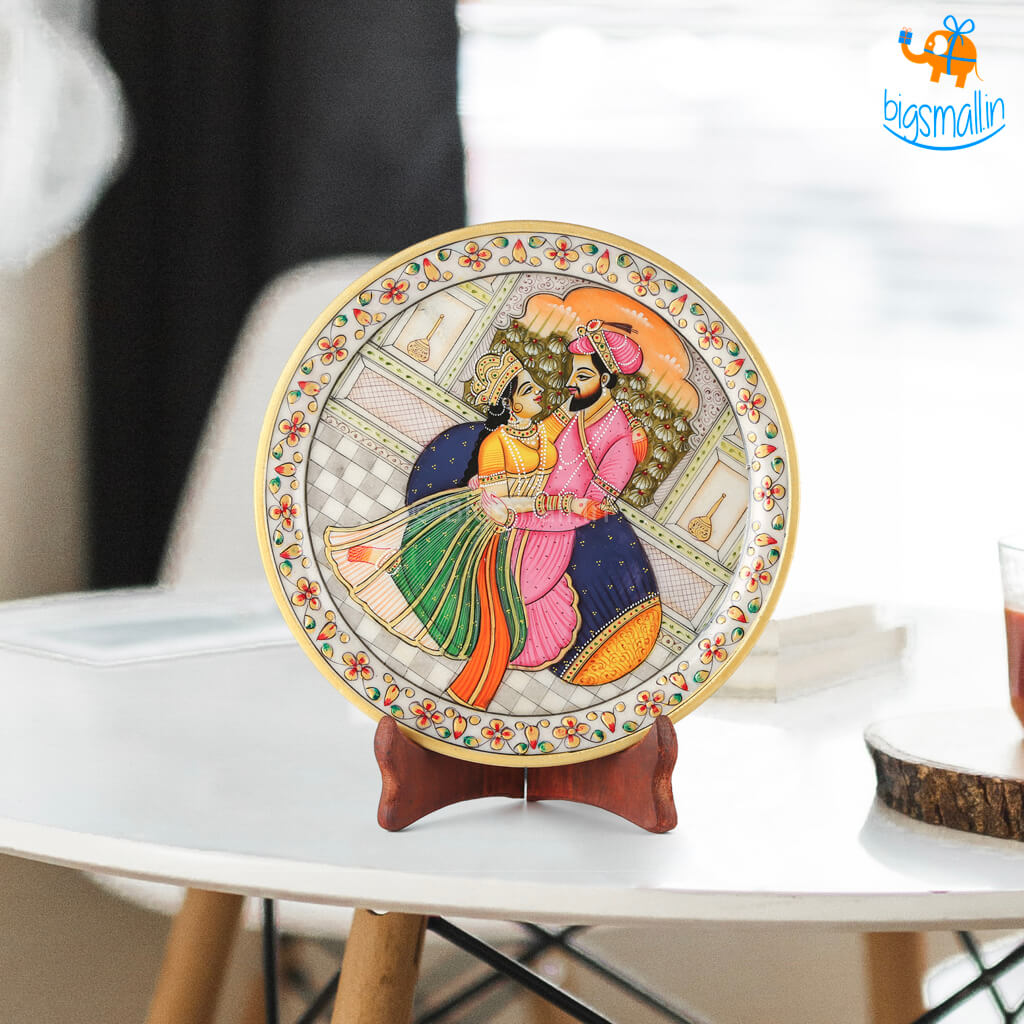 Hand painted Decorative Plate with Stand – Bigsmall.in