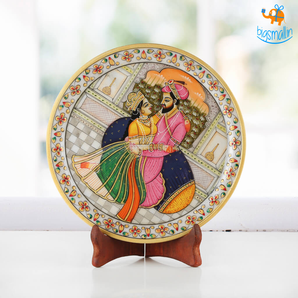 Hand painted Decorative Plate with Stand – Bigsmall.in