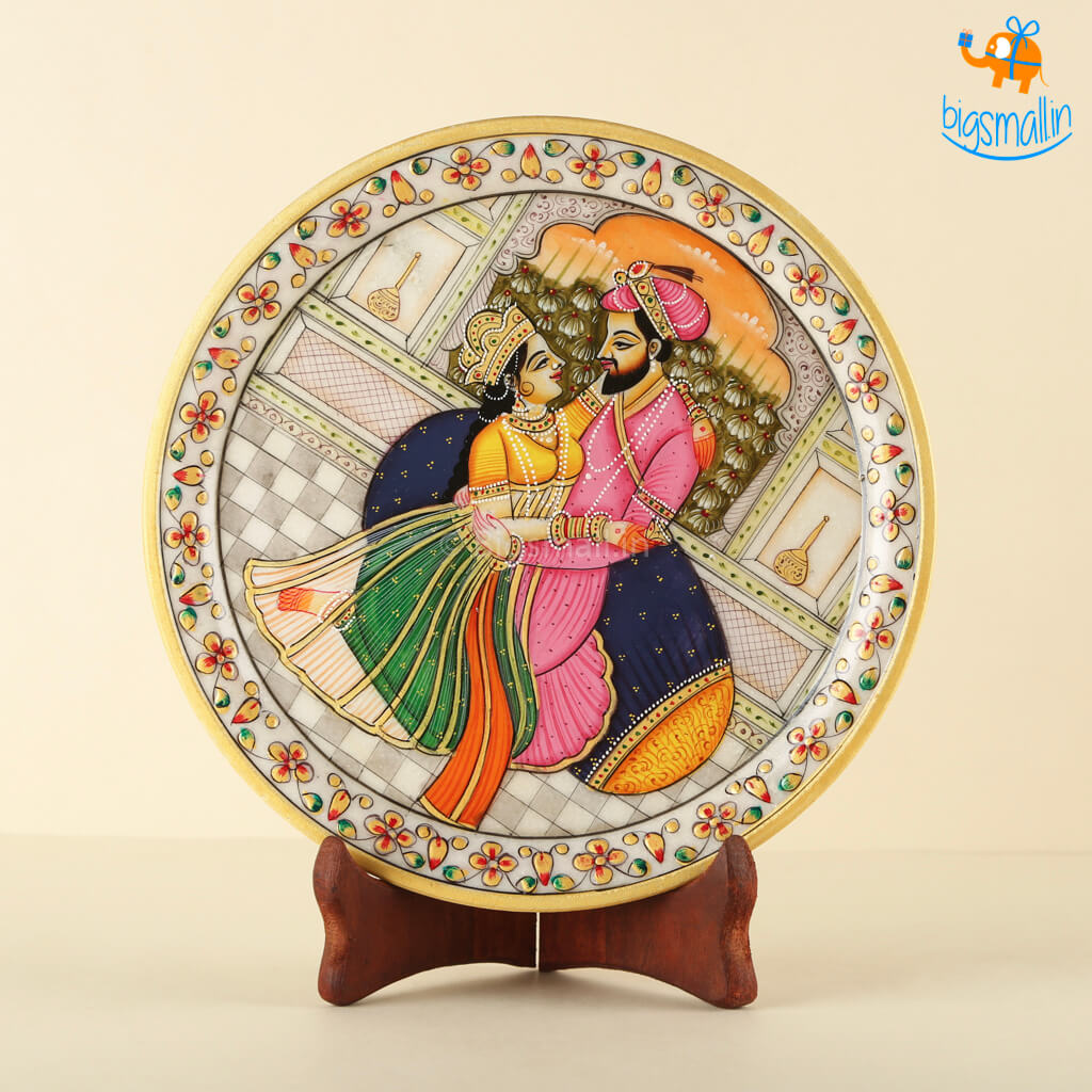 Hand painted Decorative Plate with Stand – Bigsmall.in