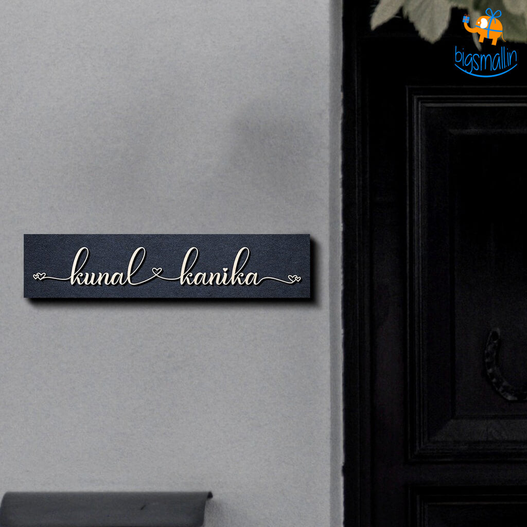 Personalized Sleek Couple Name Plate | COD not available– Bigsmall.in