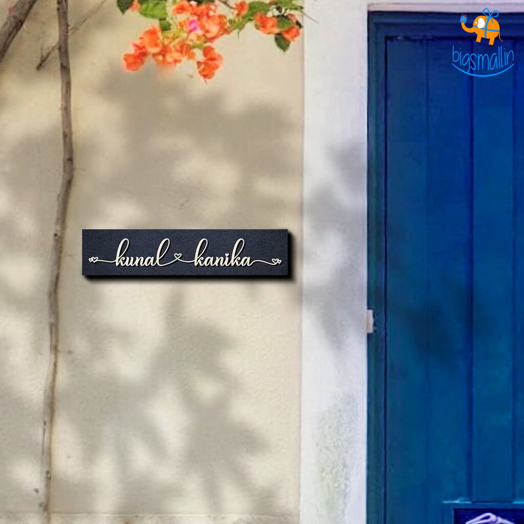 Personalized Sleek Couple Name Plate | COD not available– Bigsmall.in