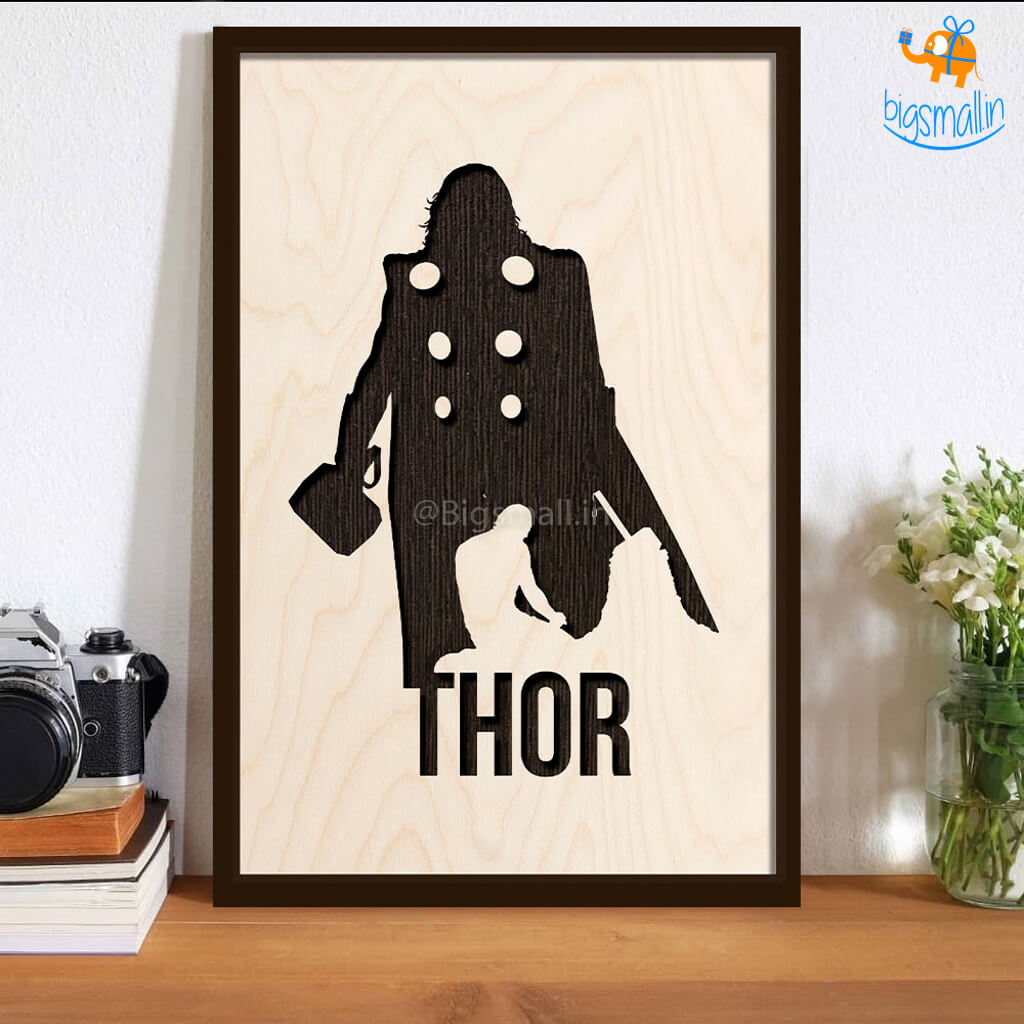 Thor Engraved Wooden Frame – Bigsmall.in