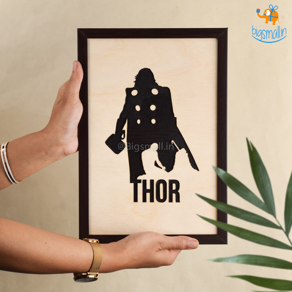 Thor Engraved Wooden Frame – Bigsmall.in