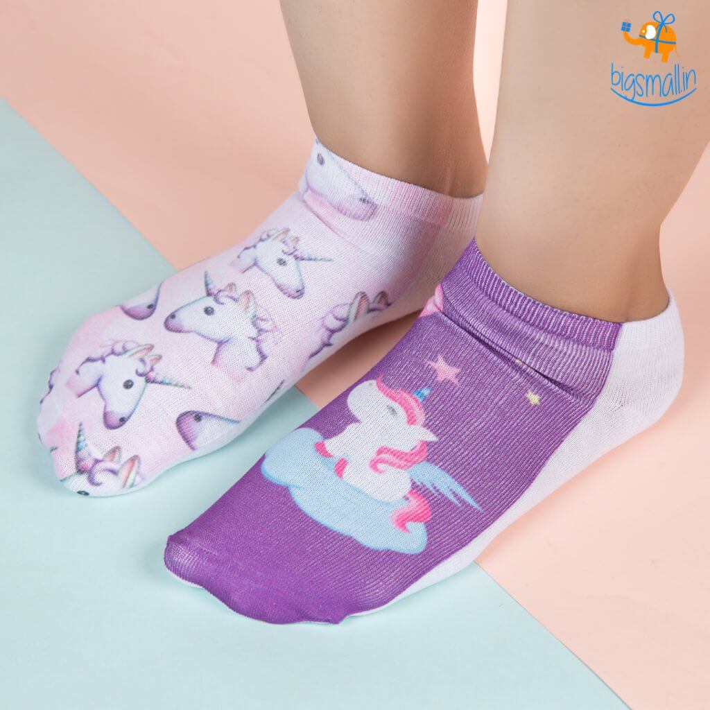 Unicorn Socks - Set of 2 (Assorted designs)– Bigsmall.in