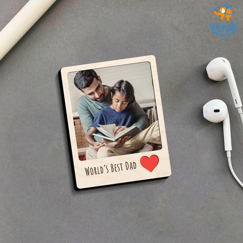 Personalized Best Dad Wooden Fridge Magnet – Bigsmall.in