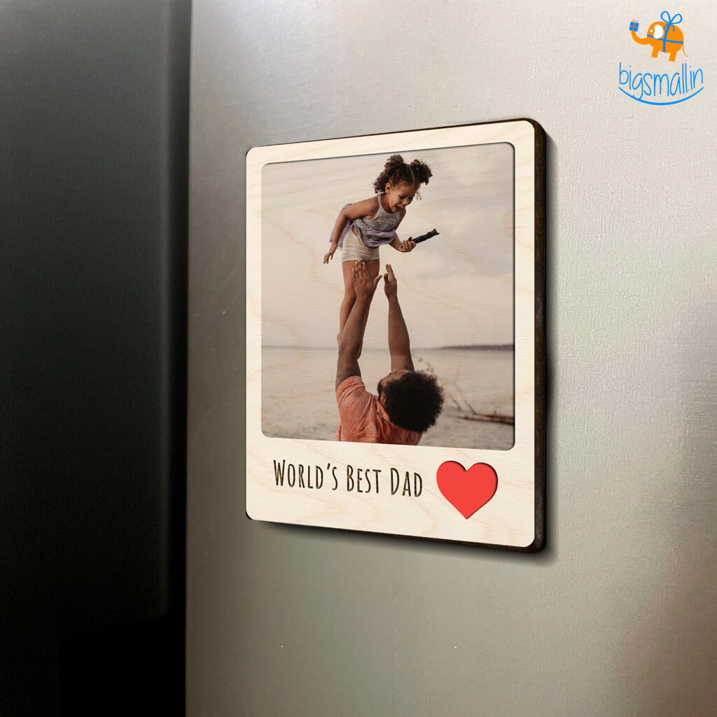 Personalized Best Dad Wooden Fridge Magnet – Bigsmall.in