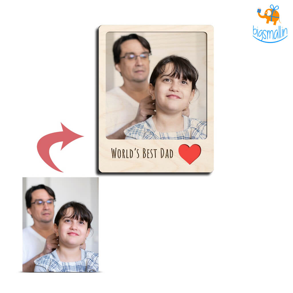 Personalized Best Dad Wooden Fridge Magnet – Bigsmall.in